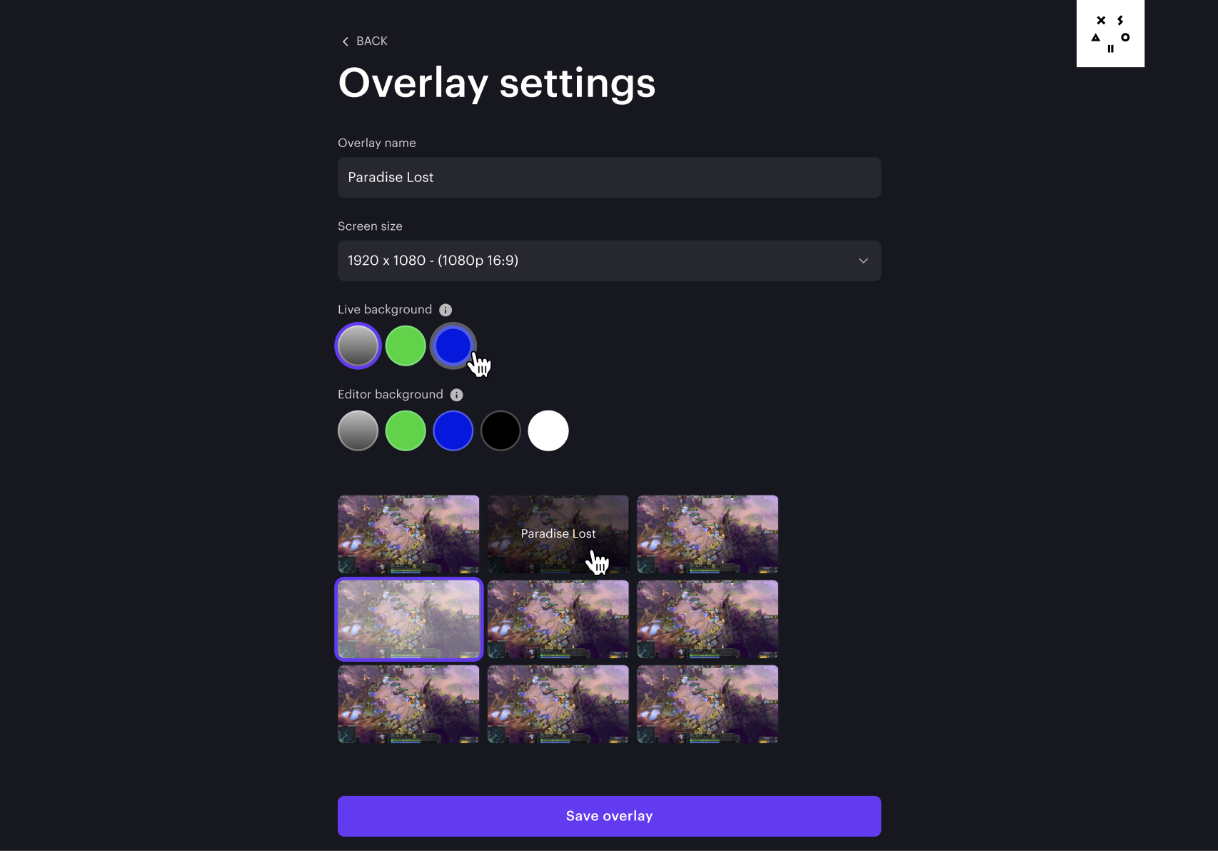 Overlay Overview & Settings – Partner Network